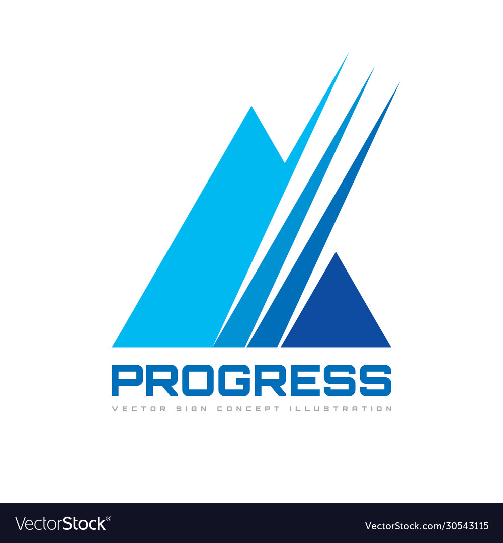 Development abstract triangle - logo Royalty Free Vector