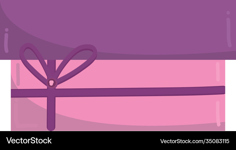 Gift box celebration party icon white background Vector Image