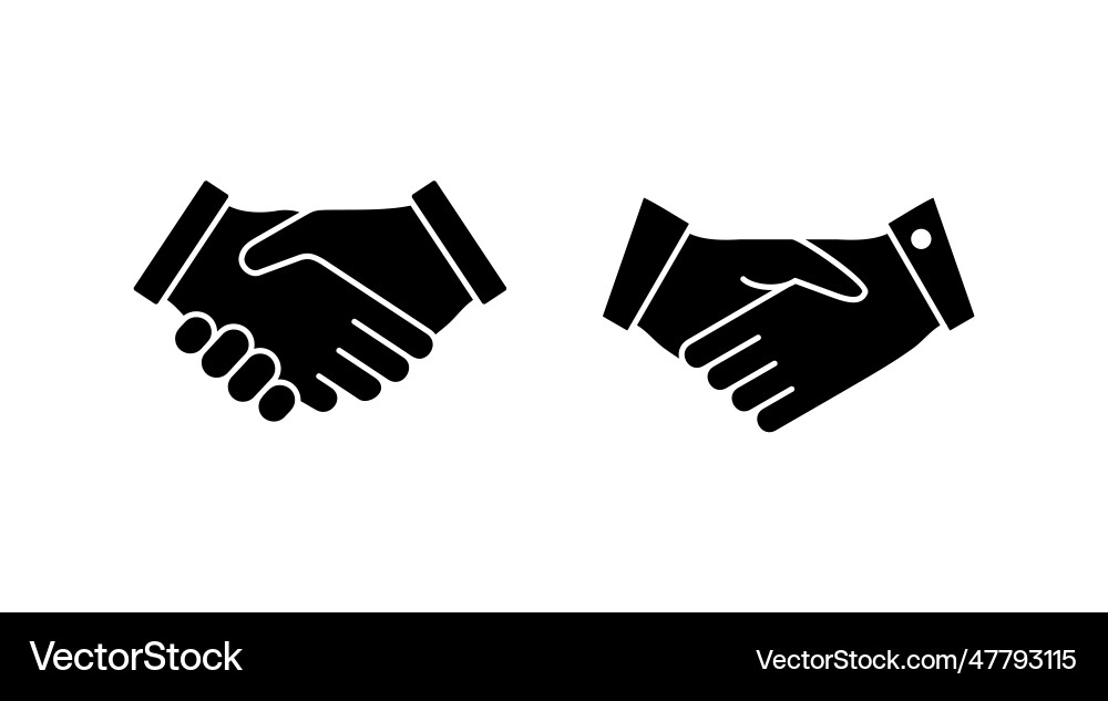 Hand shake icon business handshake contract Vector Image