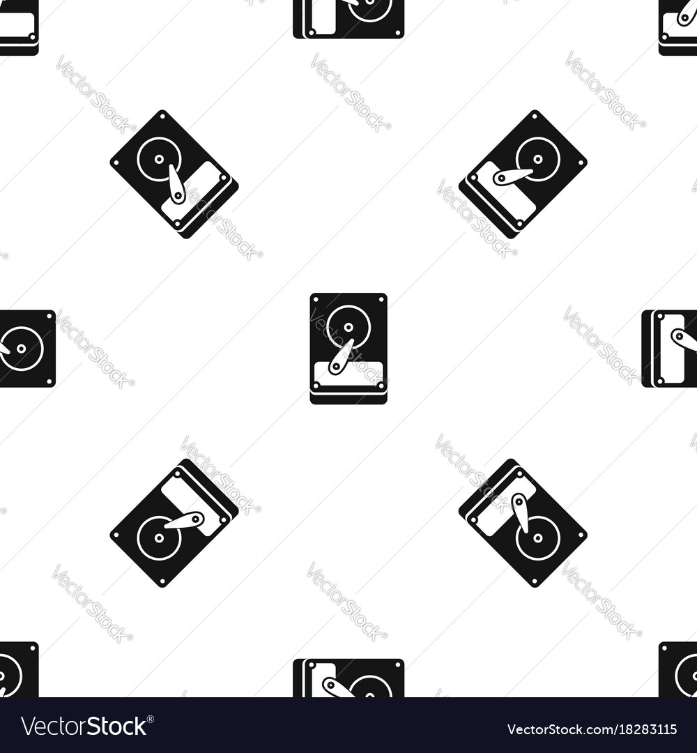 Hdd Pattern Seamless Black Royalty Free Vector Image