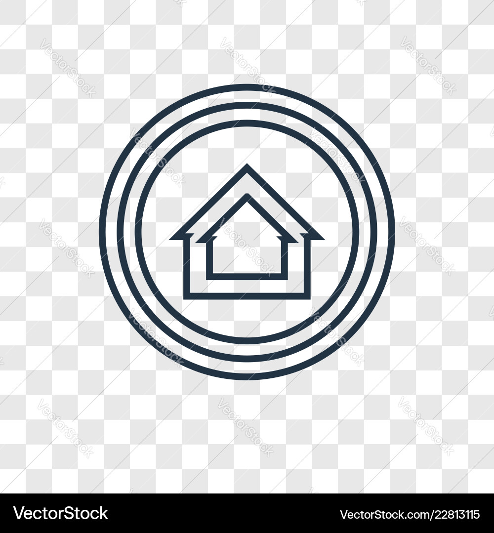 Home concept linear icon isolated on transparent Vector Image