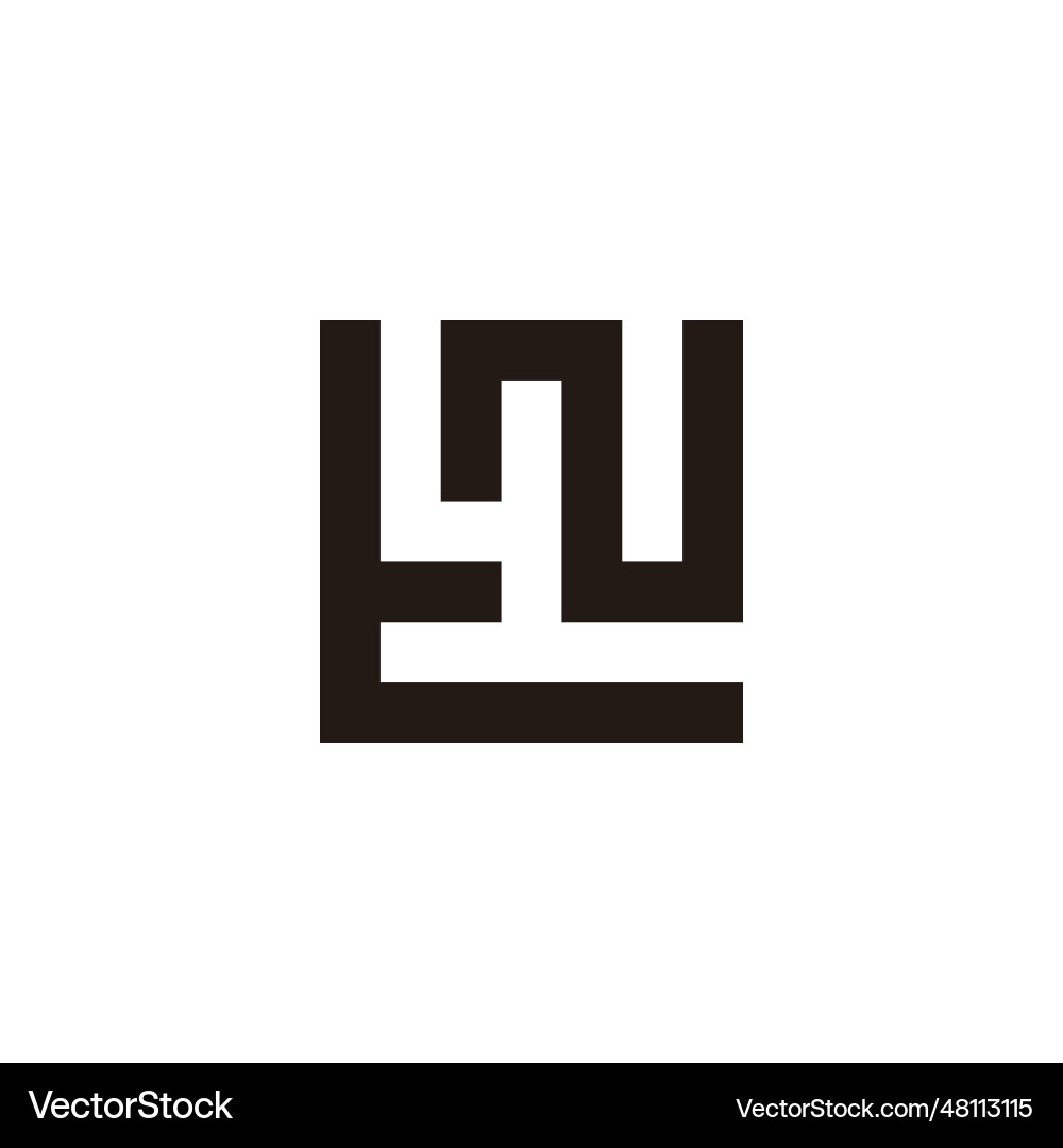 Letter tn square unique geometric symbol simple Vector Image