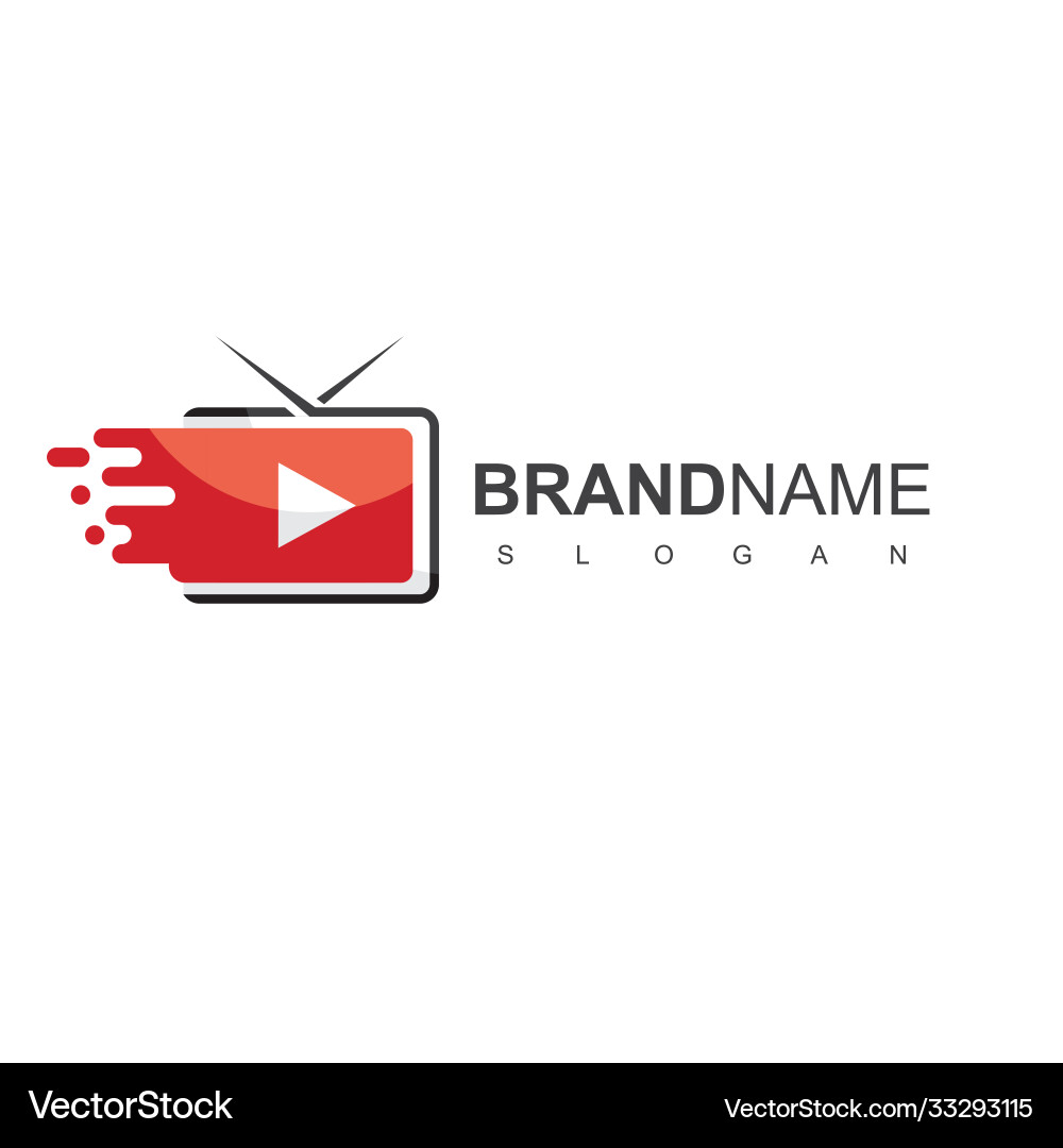 Media and tv logo design Royalty Free Vector Image