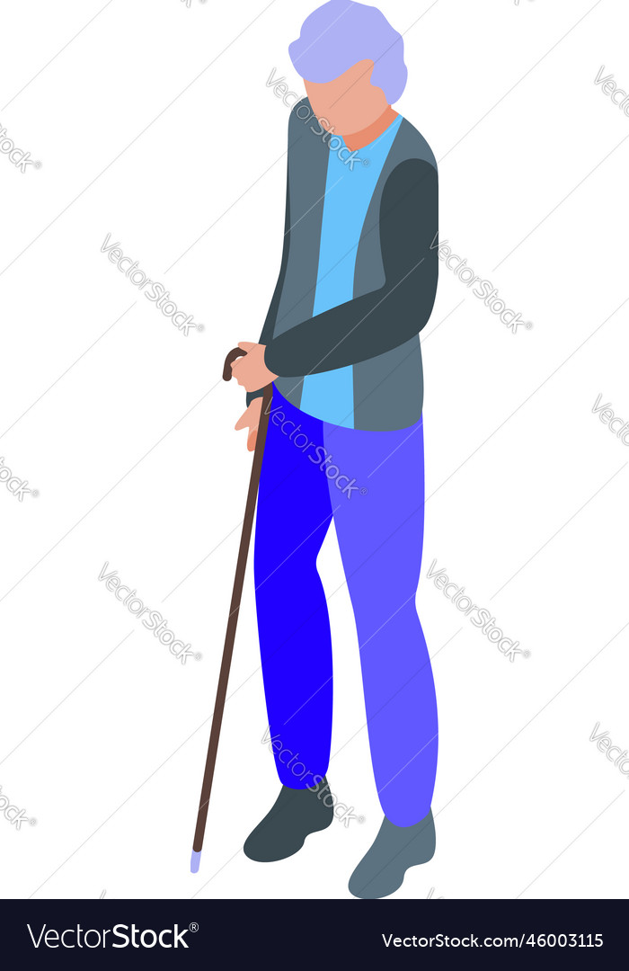 Old man icon isometric passive lifestyle Vector Image Old man icon isometric passive lifestyle Vector Image