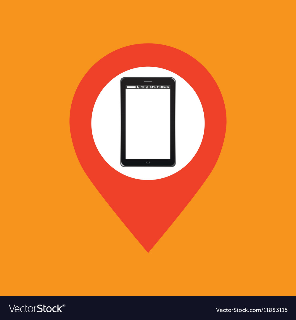 Pointer map mobile phone navigation Royalty Free Vector