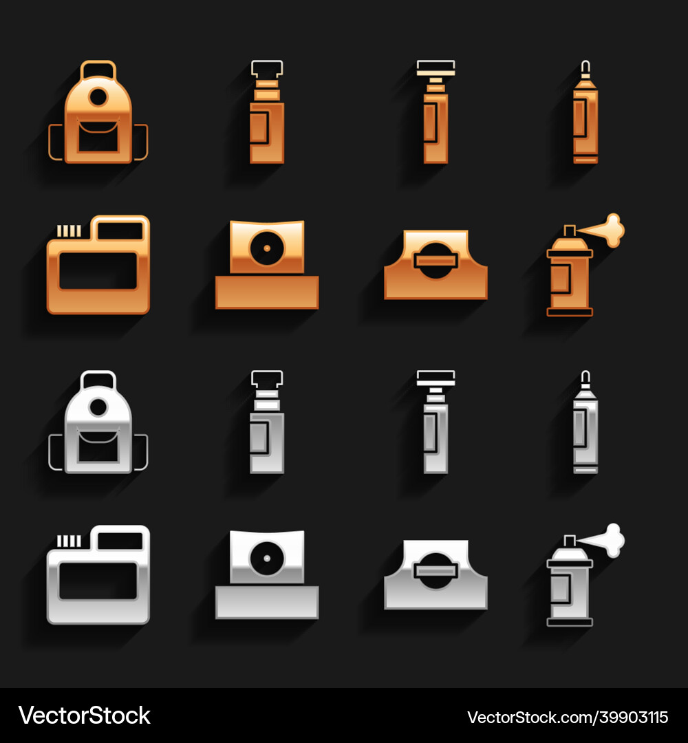Set spray can nozzle cap marker pen paint spray Vector Image