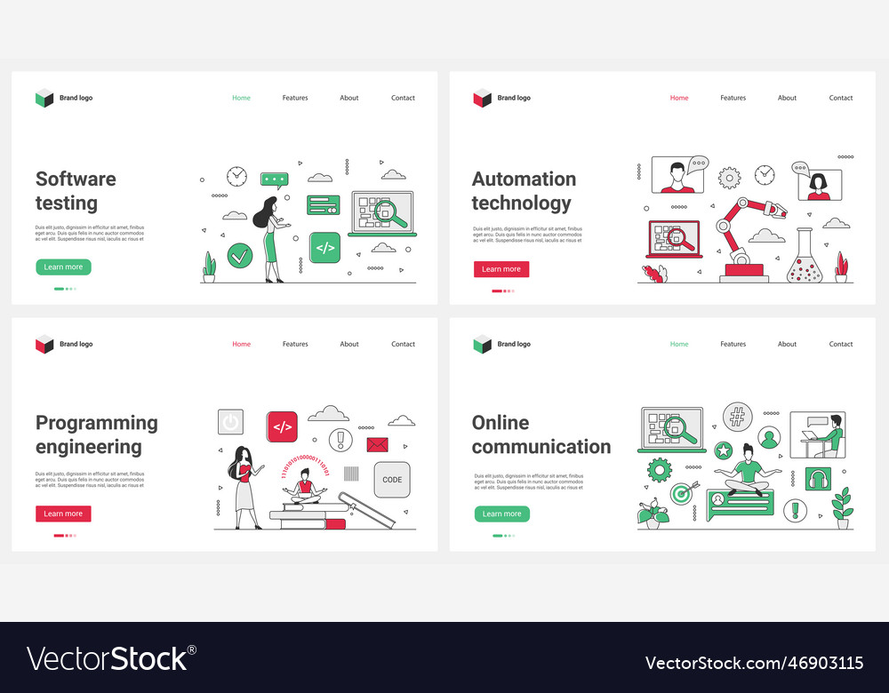 Software testing programming engineering Vector Image