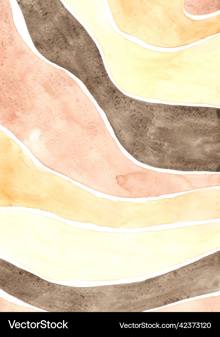 Abstract brown color watercolor background Vector Image