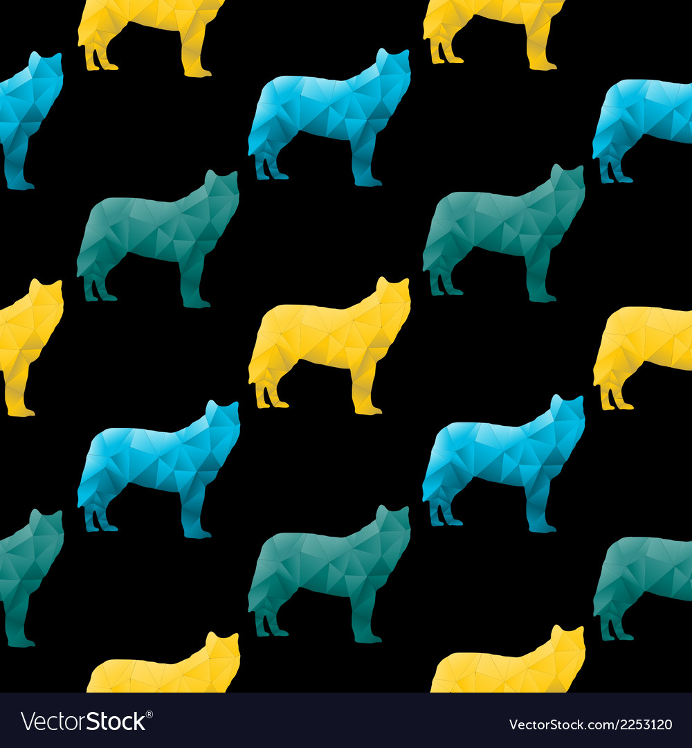 Abstract triangular wolf Royalty Free Vector Image