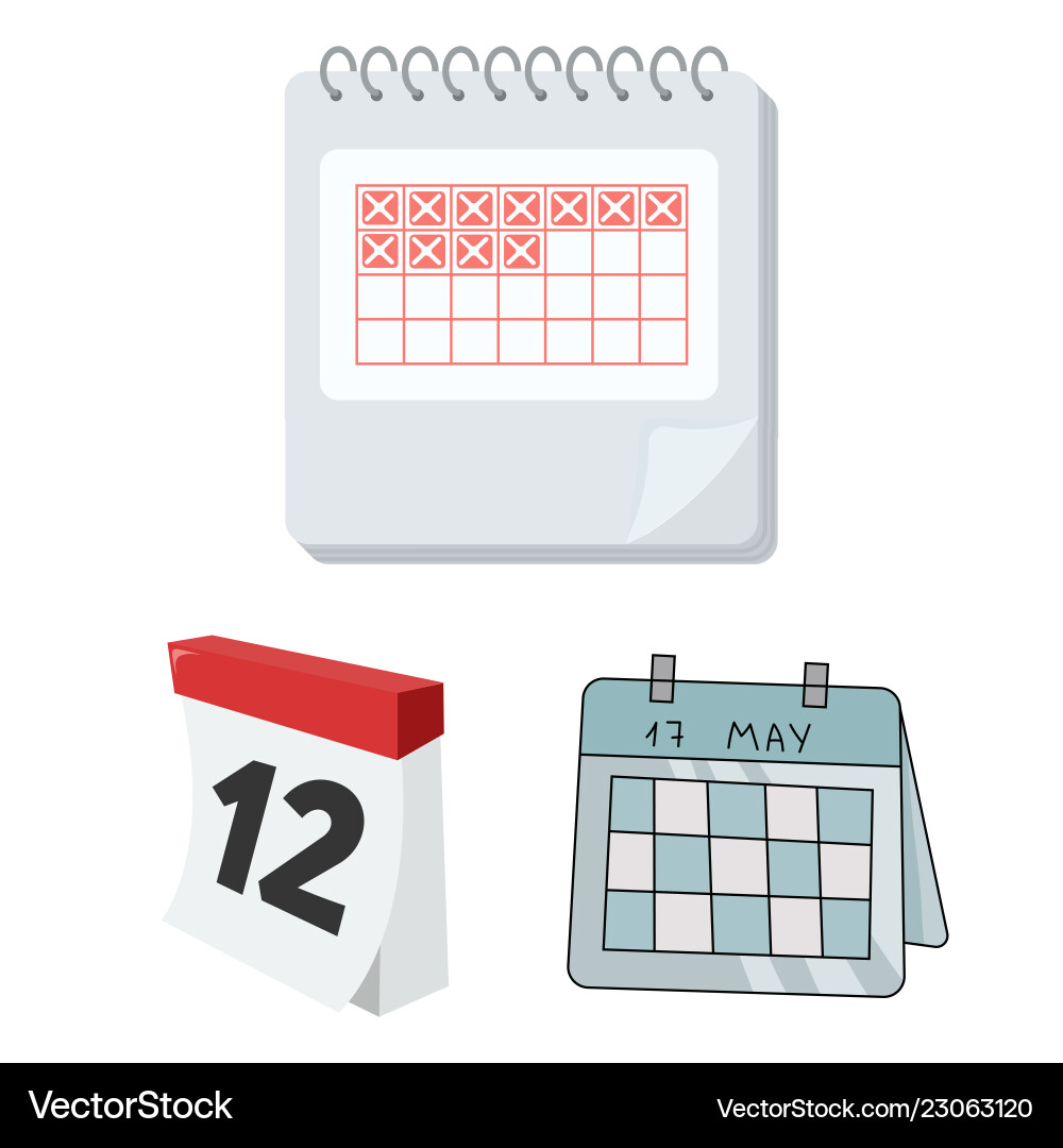 Calendar and mark symbol Royalty Free Vector Image