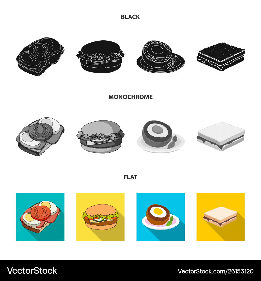 Design sandwich and wrap sign set Royalty Free Vector Image