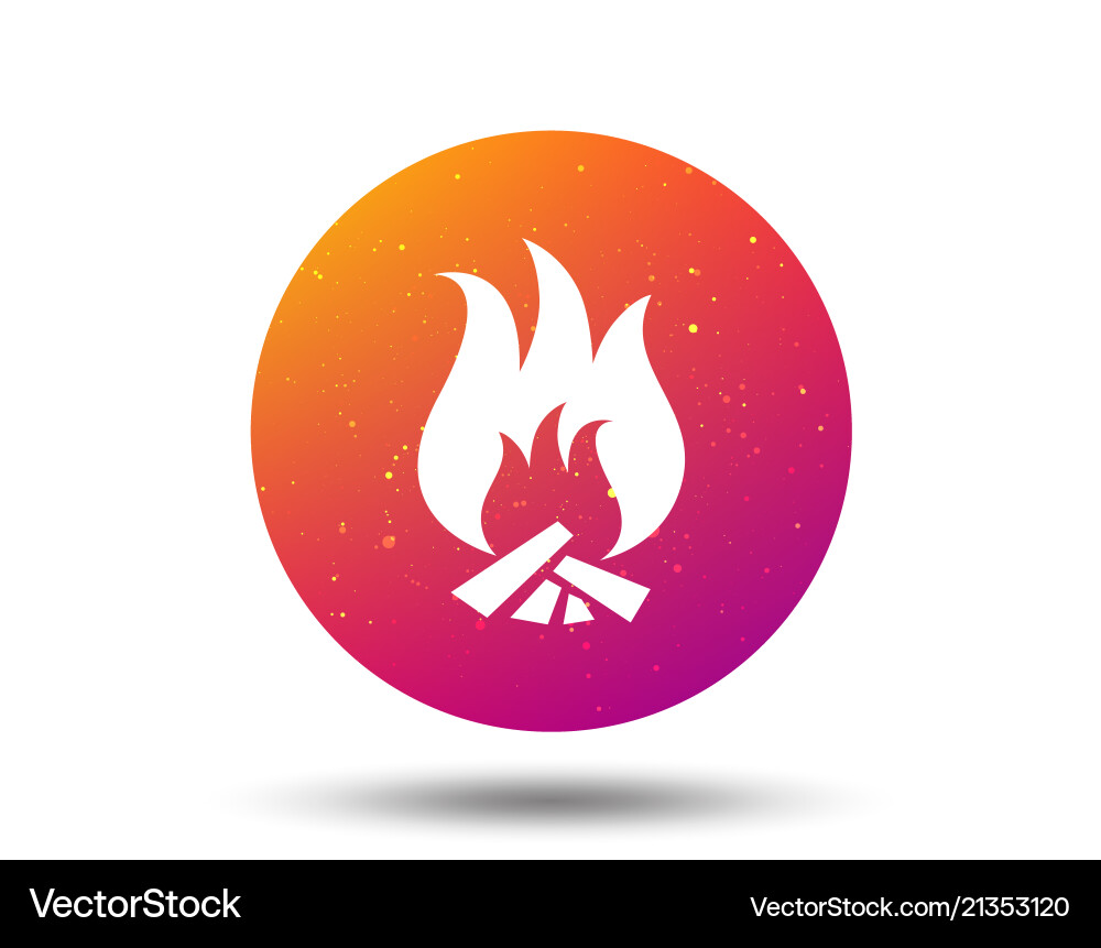 Fire icon blazing bonfire flame sign Royalty Free Vector