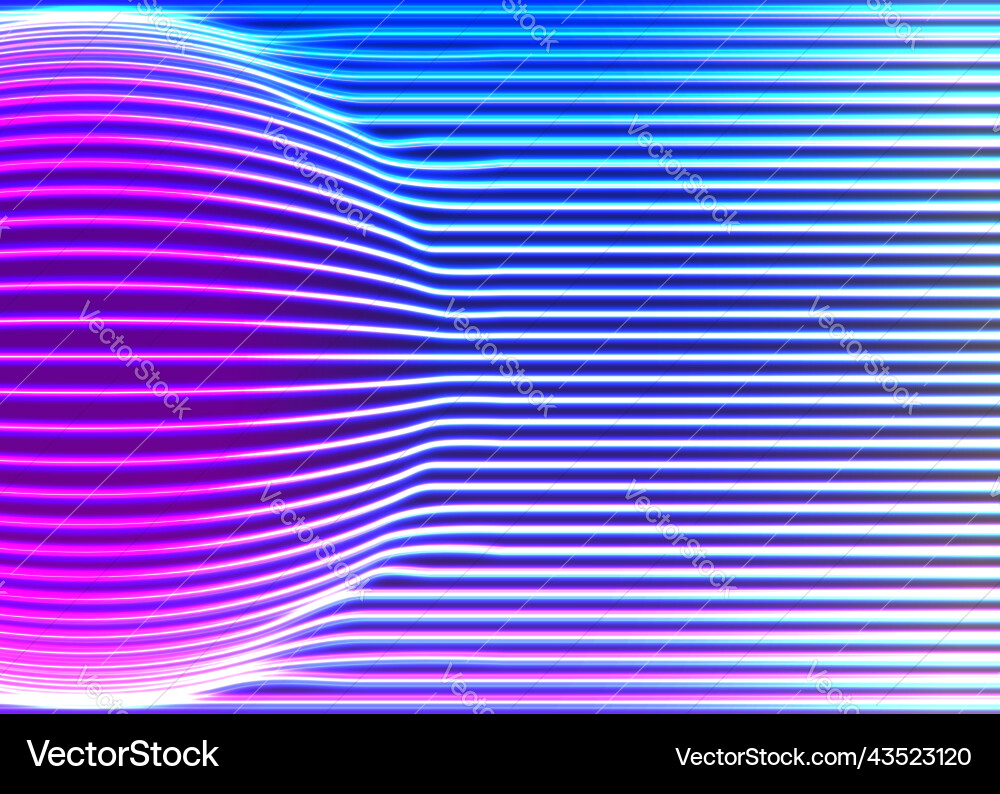 Neon lines background with glowing 80s new retro Vector Image