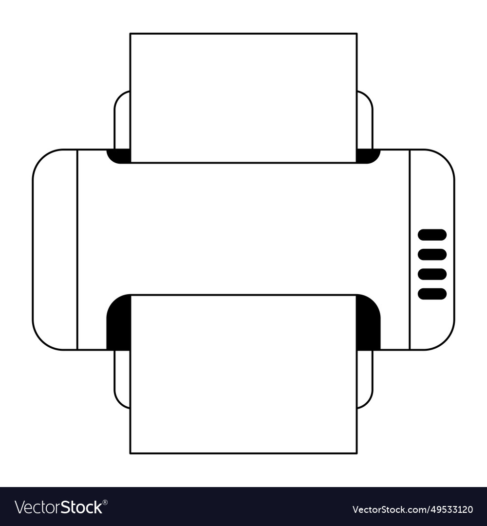Printer computer equipment Royalty Free Vector Image