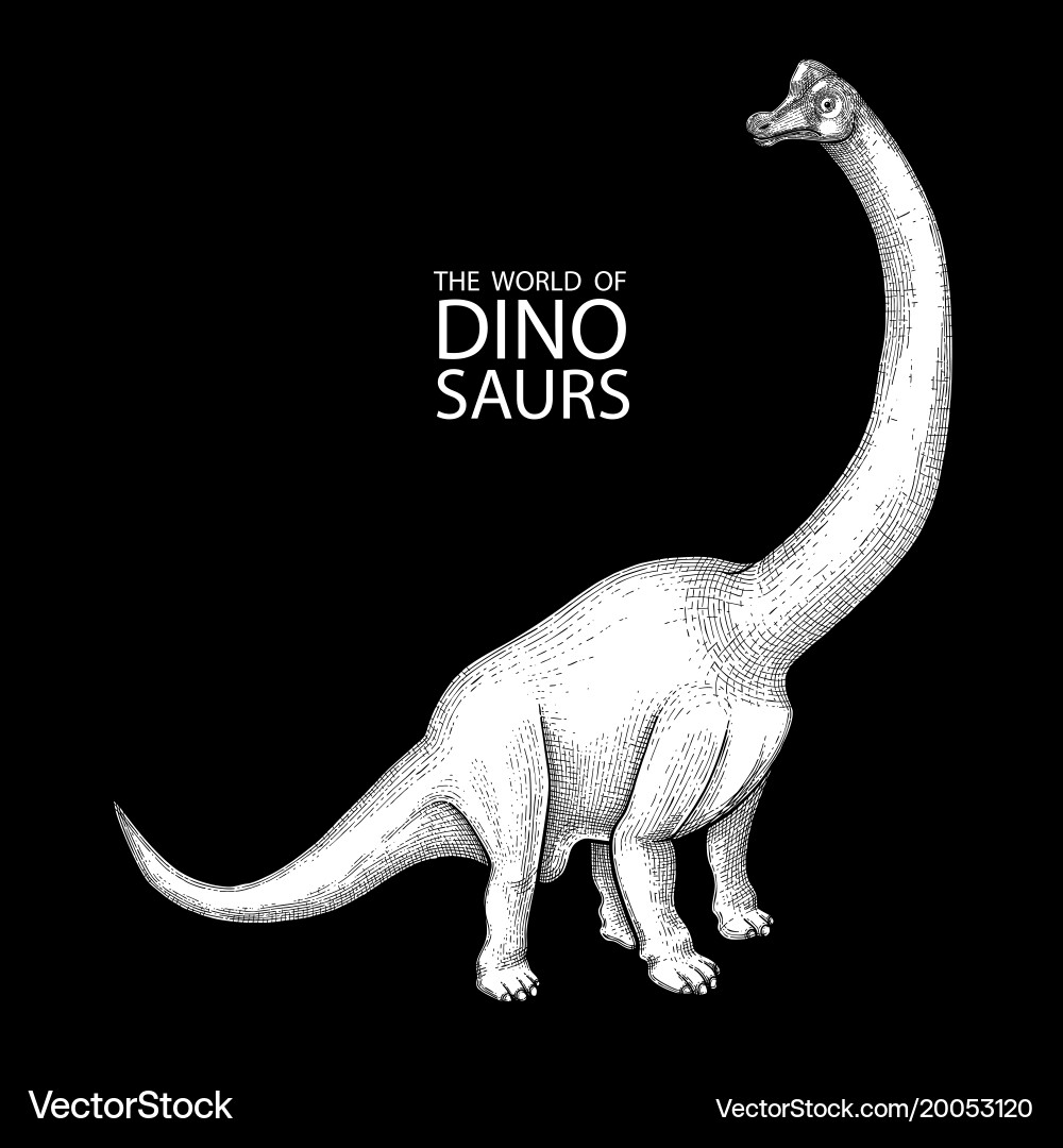 Realistic graphic dinosaur Royalty Free Vector Image