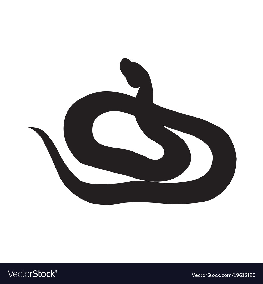Silhouette of an adder Royalty Free Vector Image