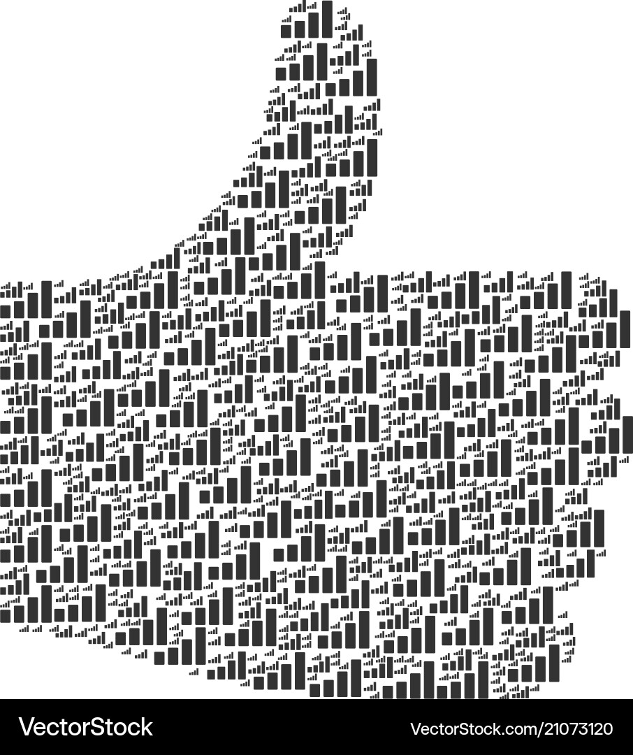 Success shape of bar chart icons Royalty Free Vector Image