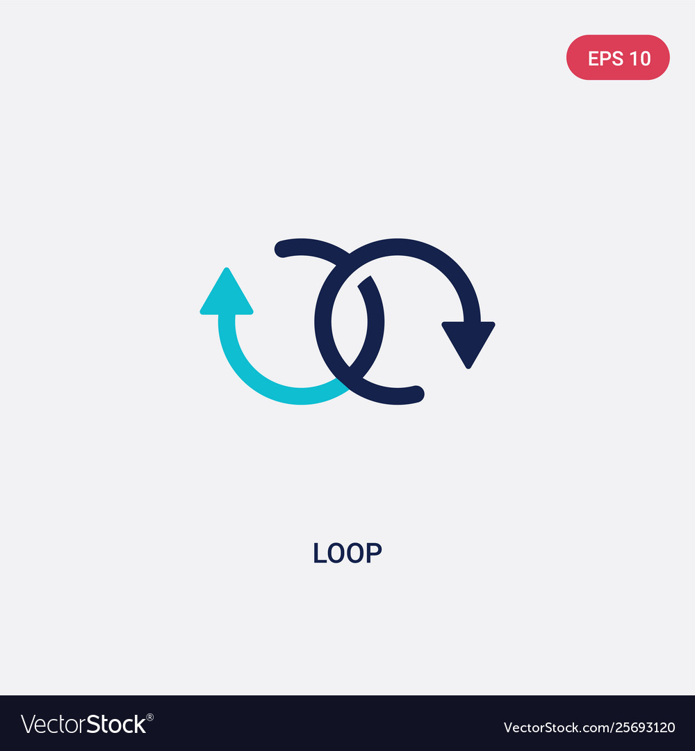 Two color loop icon from analytics concept Vector Image