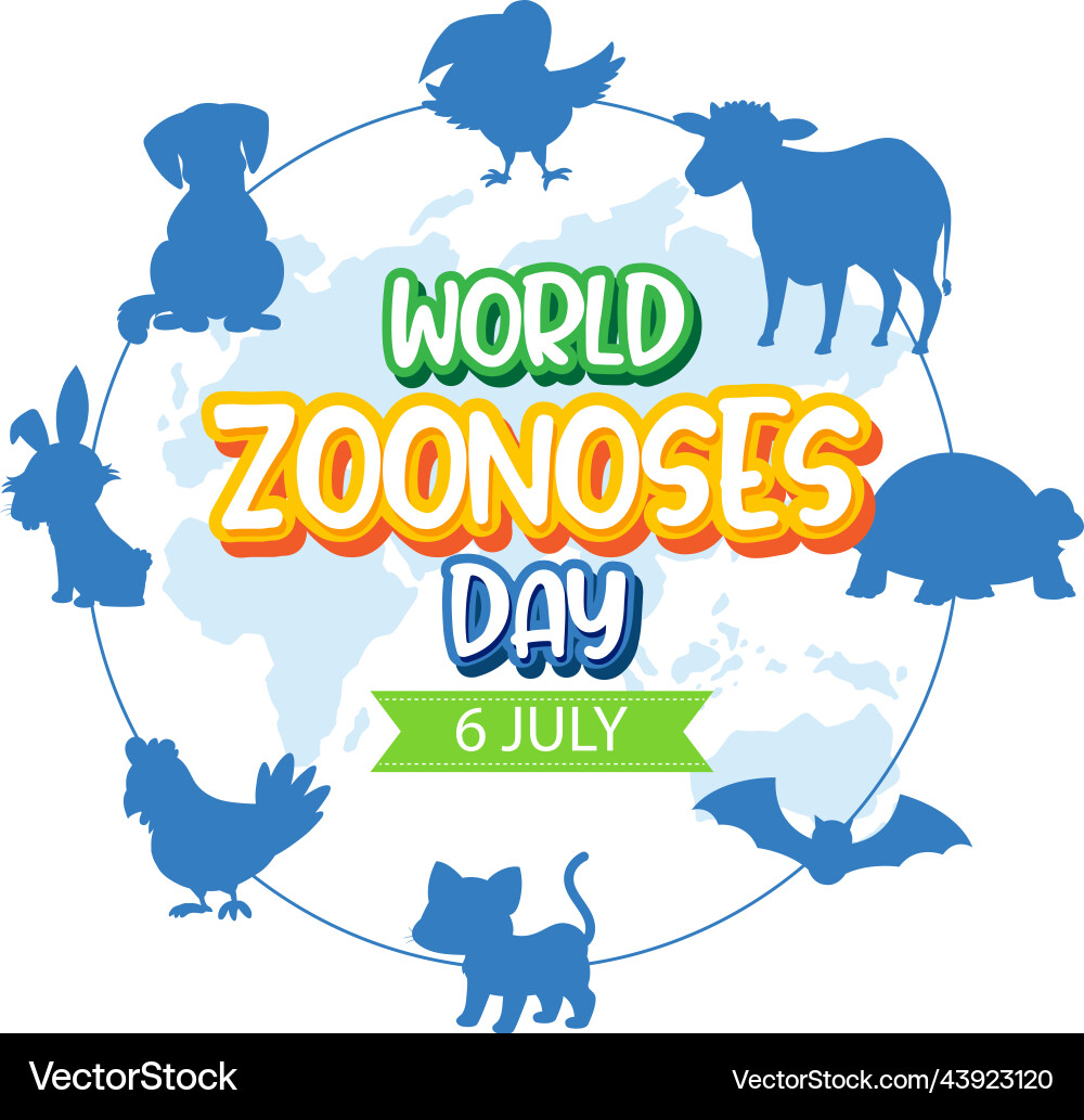 World zoonoses day banner design Royalty Free Vector Image