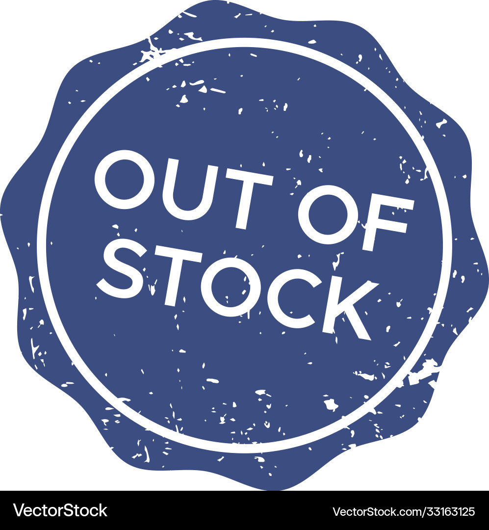 Blue sold out rubber stamp isolated Royalty Free Vector