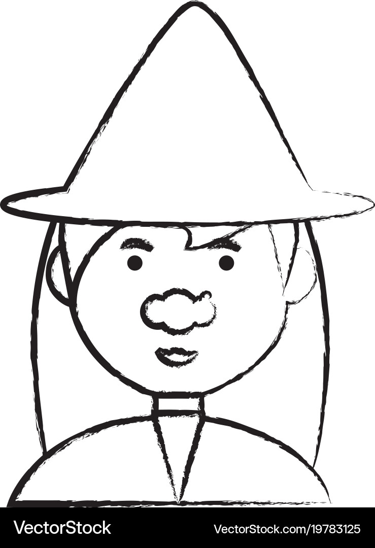 Cartoon witch icon Royalty Free Vector Image - VectorStock