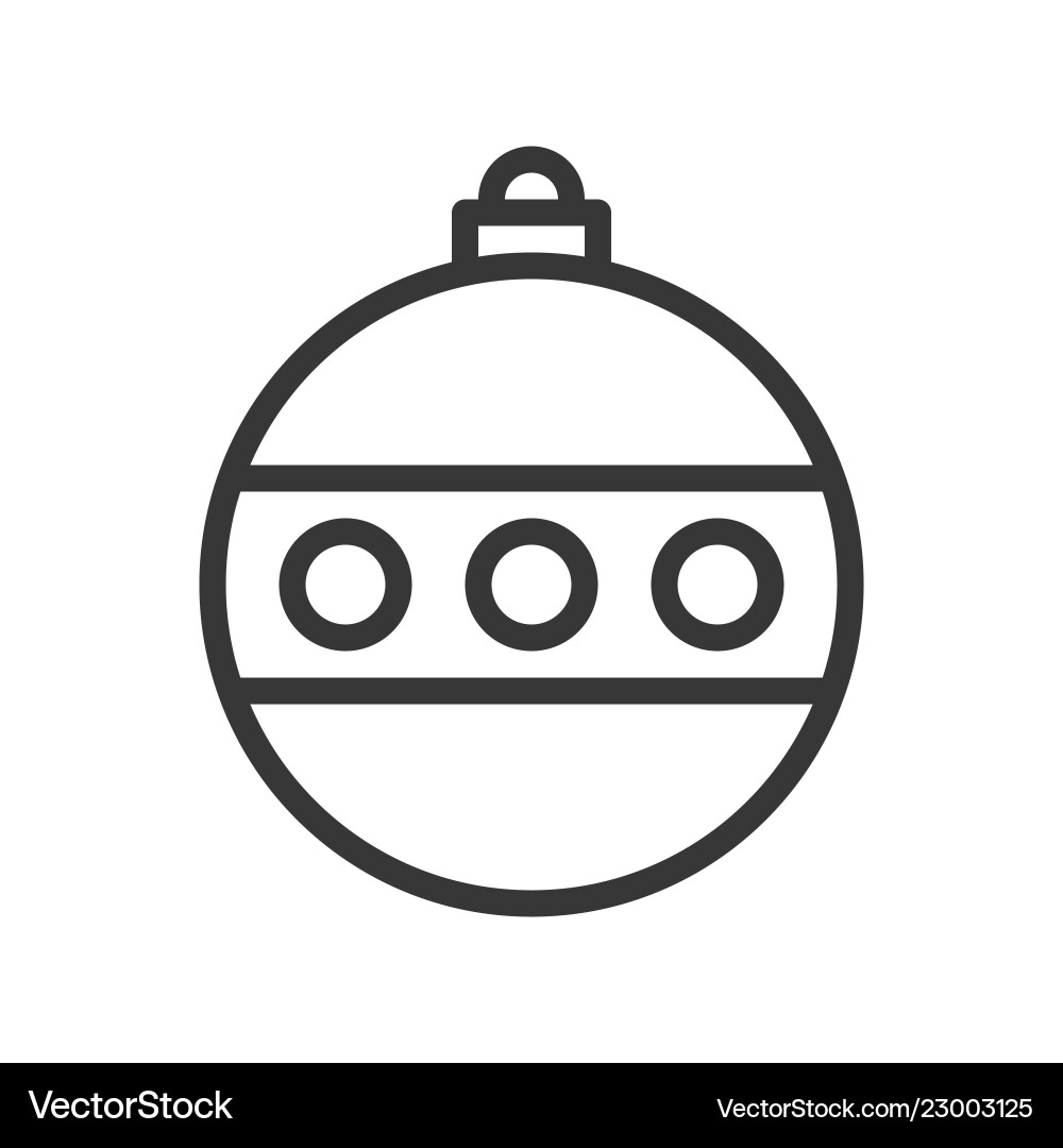 Christmas ball bauble icon suitable for use Vector Image