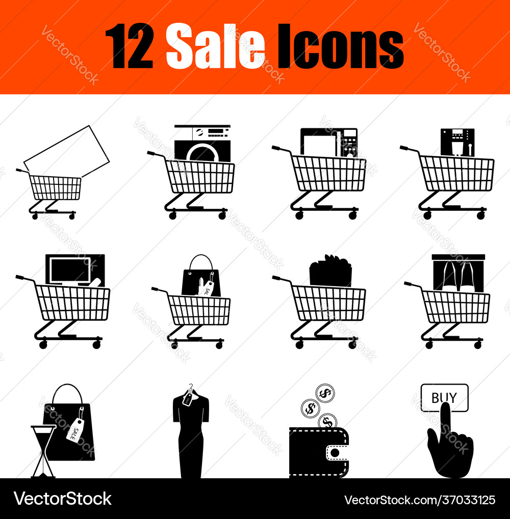 Sale icon set Royalty Free Vector Image - VectorStock