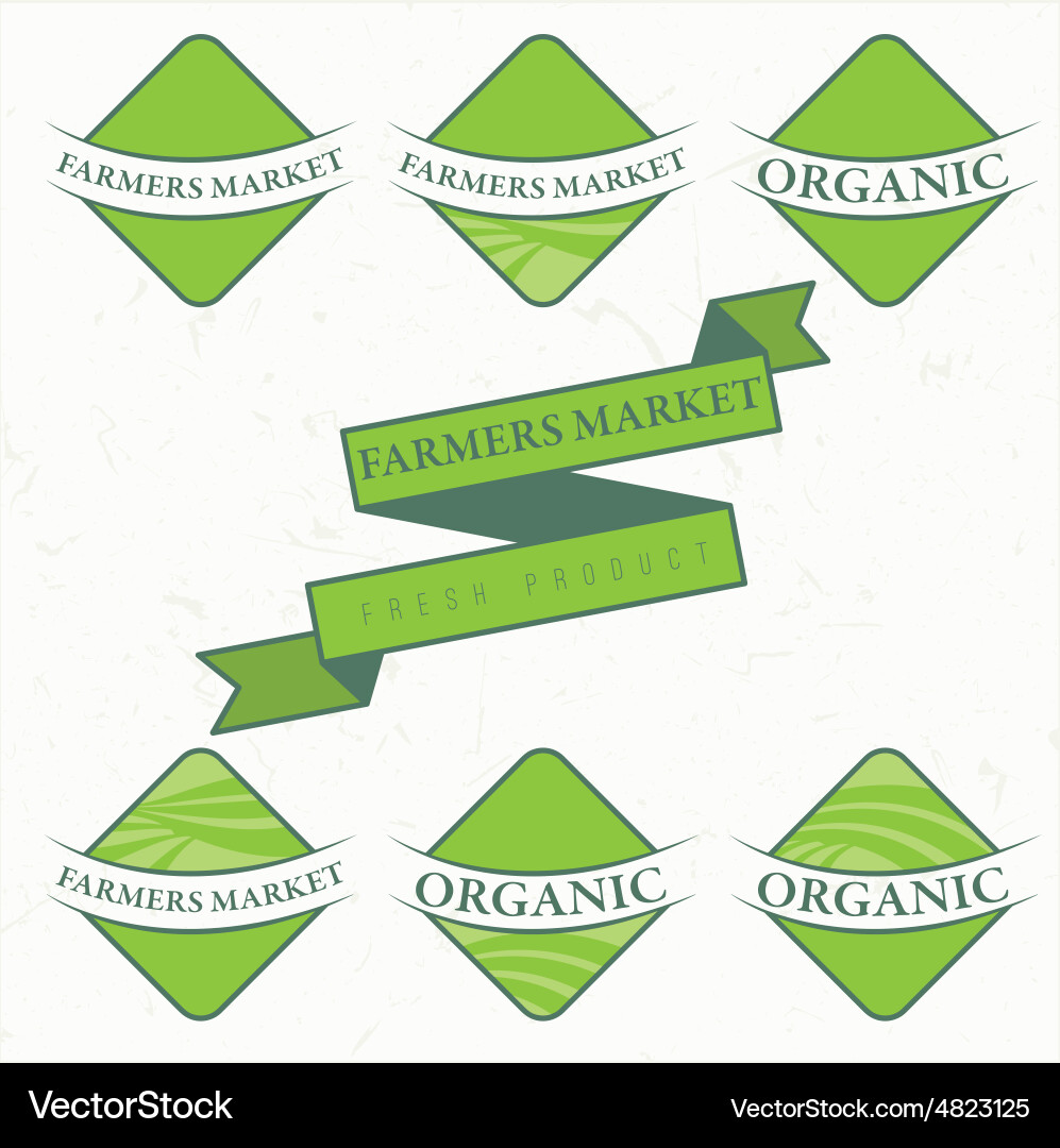 Set of farm labels Royalty Free Vector Image - VectorStock