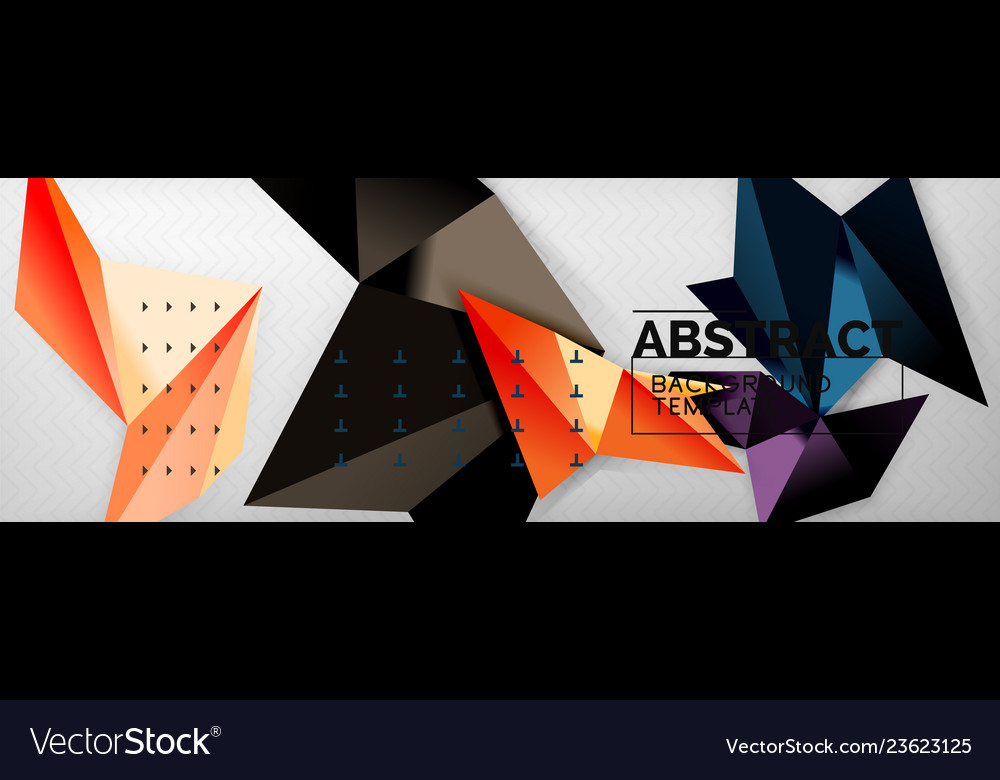 Triangles background techno template Royalty Free Vector
