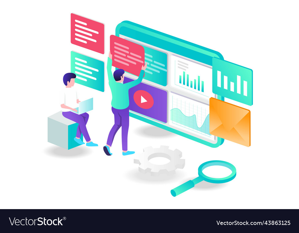 Web and blog developer and maintenance Royalty Free Vector