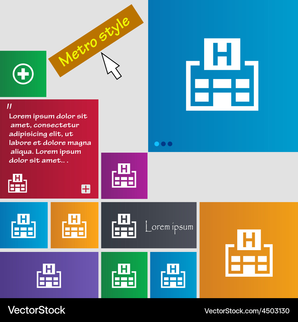 Hotkey icon sign metro style buttons modern Vector Image