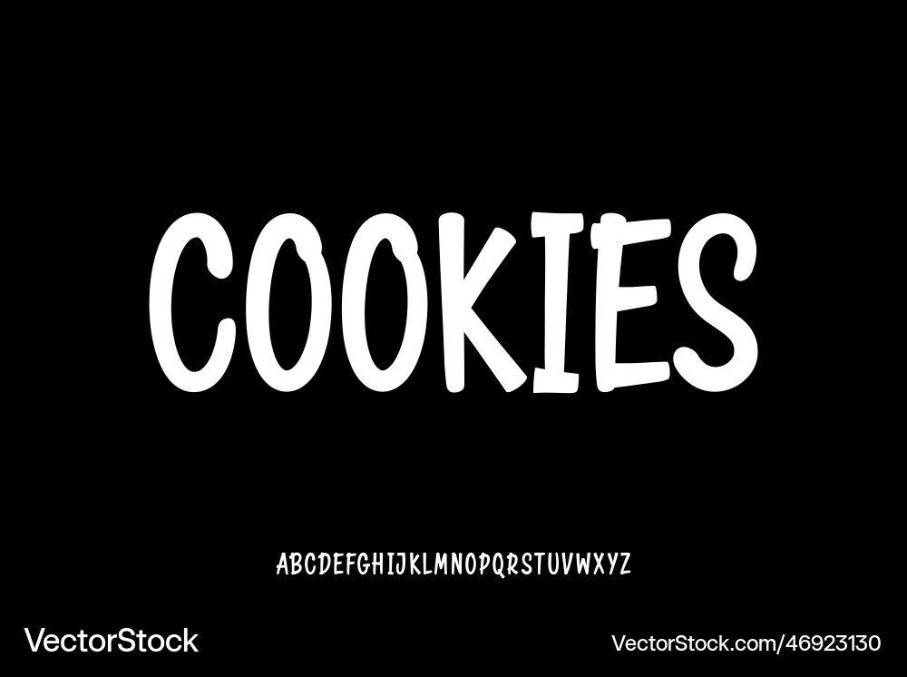 Modern playful handwritten font Royalty Free Vector Image