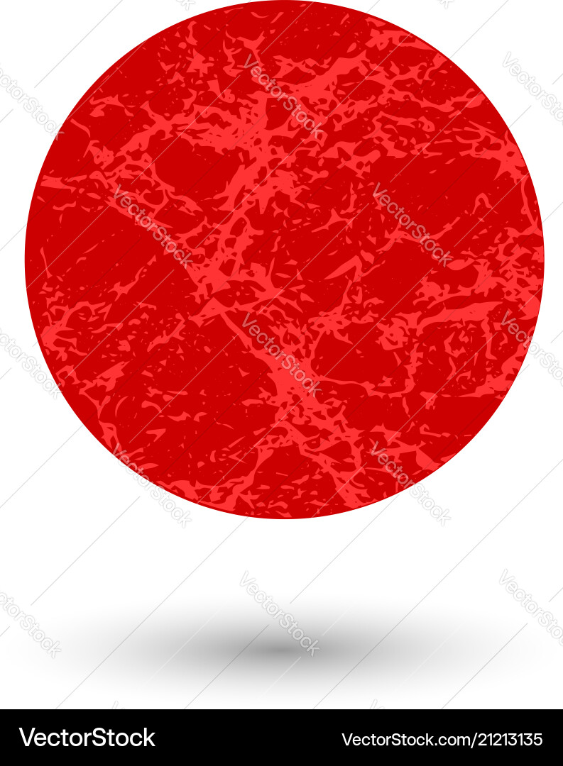 Abstract big red grunge circle on white background