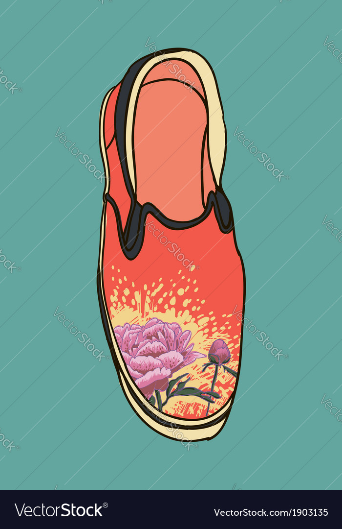 Artistic Gum Shoe Royalty Free Vector Image Vectorstock