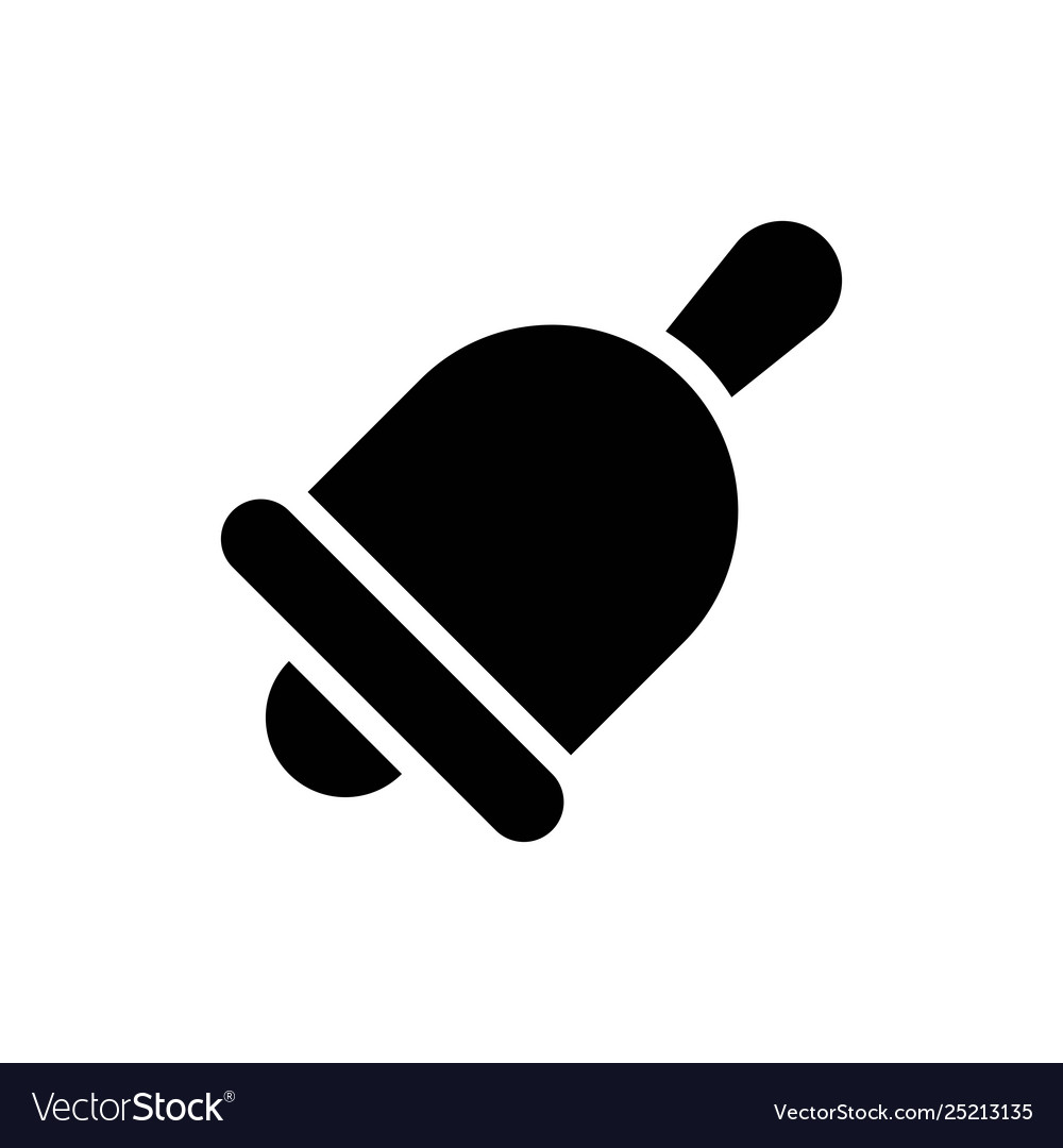 Bell easter solid style icon Royalty Free Vector Image