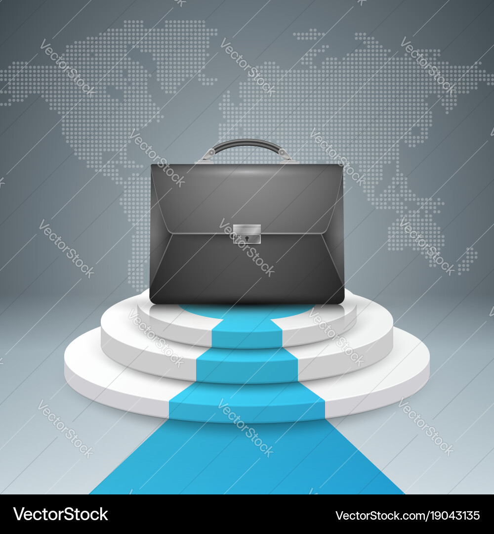 Briefcase office - business infographic Royalty Free Vector