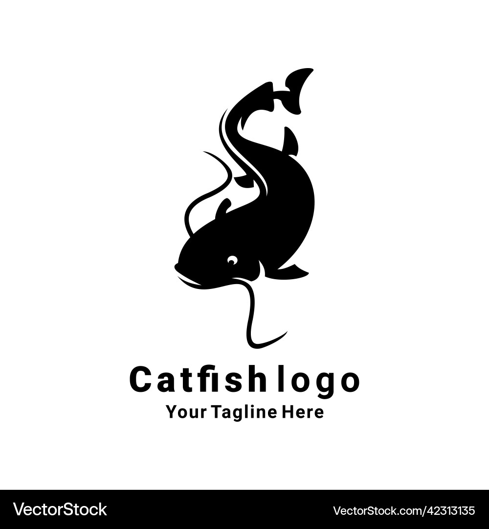 Catfish black Royalty Free Vector Image - VectorStock