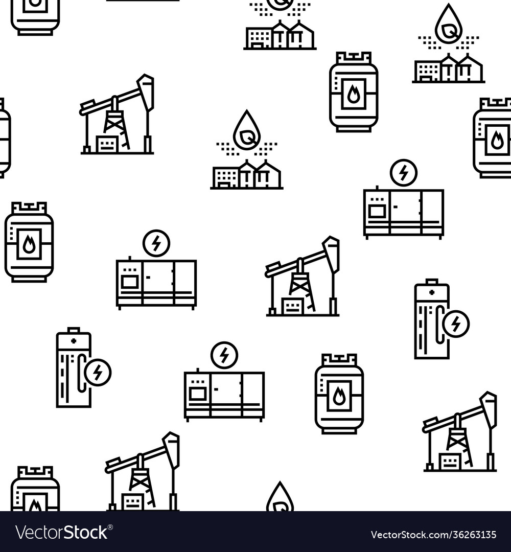 Energy electricity and fuel power icons set Vector Image