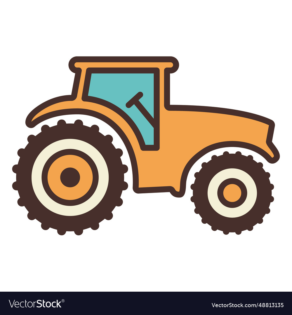 Farm tractor icon tractor Royalty Free Vector Image