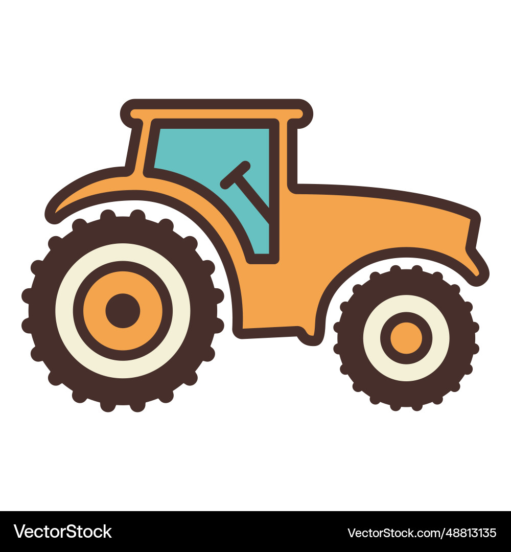 Farm Tractor Icon Royalty Free Vector Image Vectorstock
