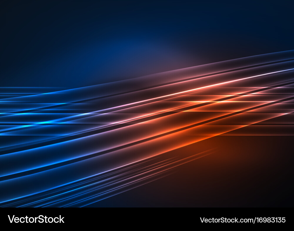 Glowing futuristic lines Royalty Free Vector Image