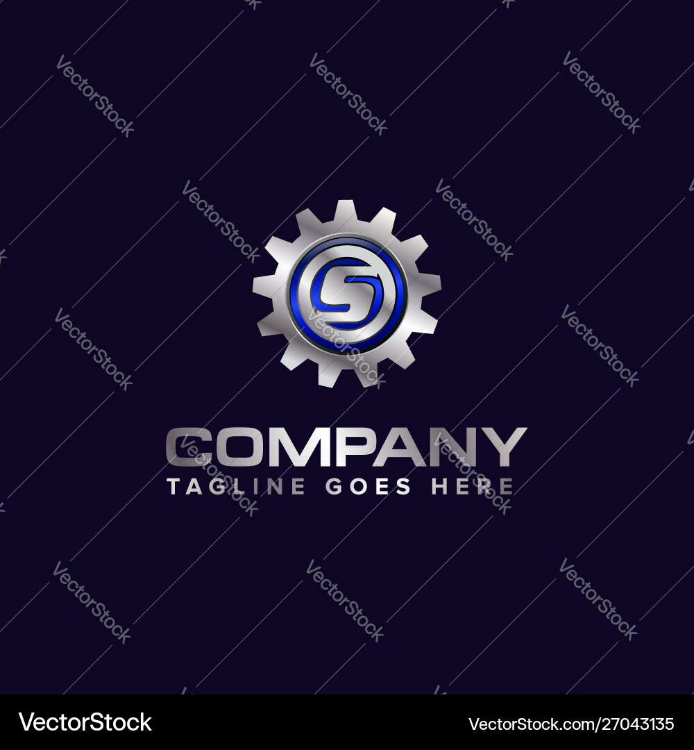 Letter s gear template logo this design Royalty Free Vector