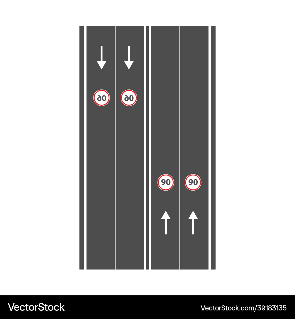 Road markings for thematic design Royalty Free Vector Image