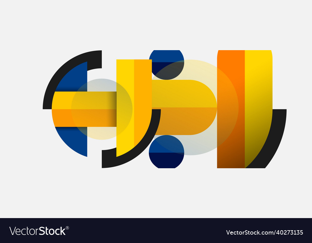 Round geometric shapes lines and circles Vector Image