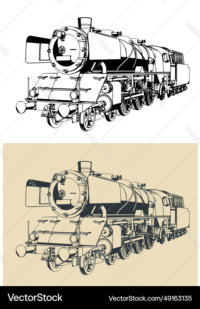 Steam locomotive Royalty Free Vector Image - VectorStock