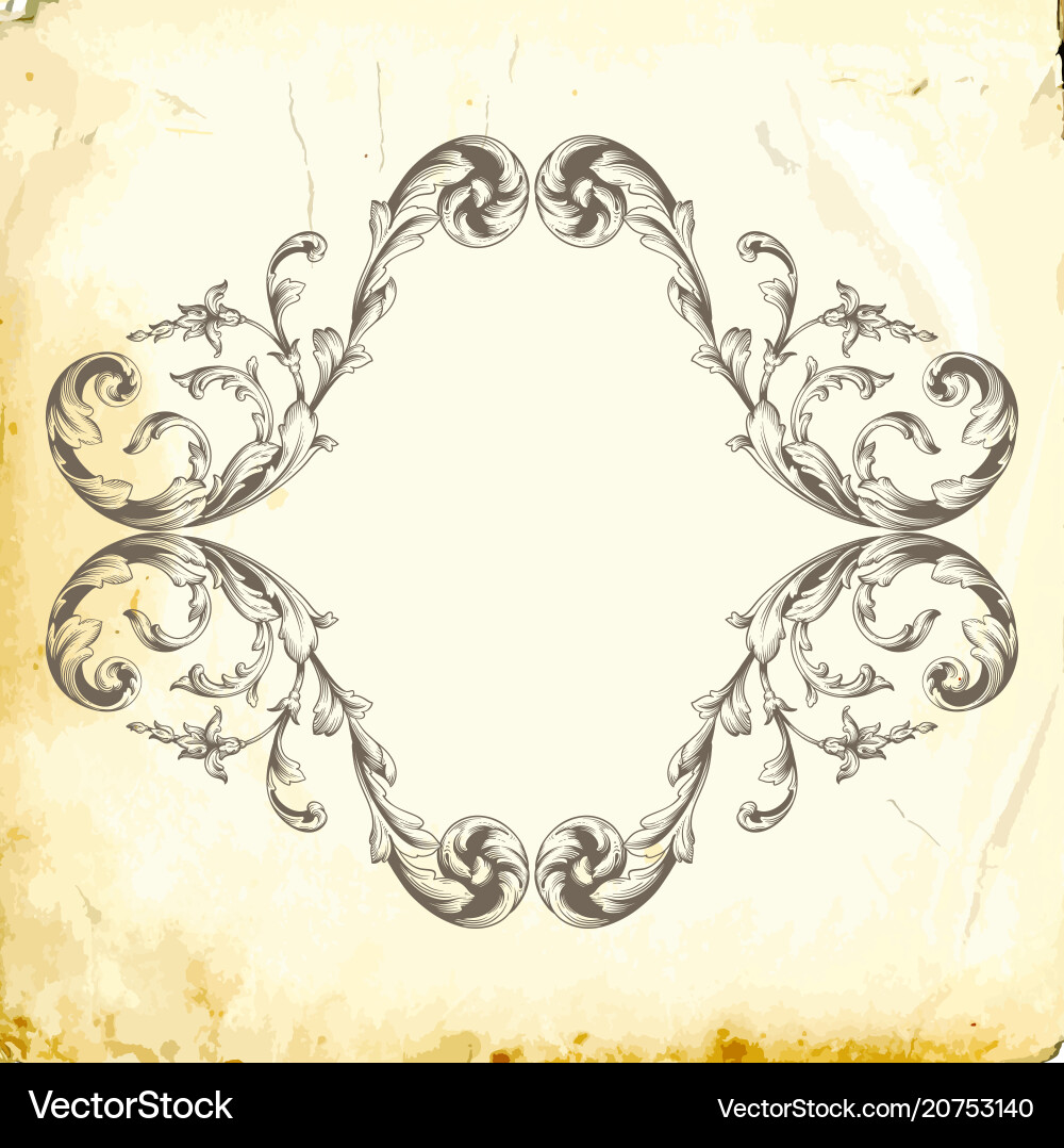 Baroque of vintage elements for design Royalty Free Vector