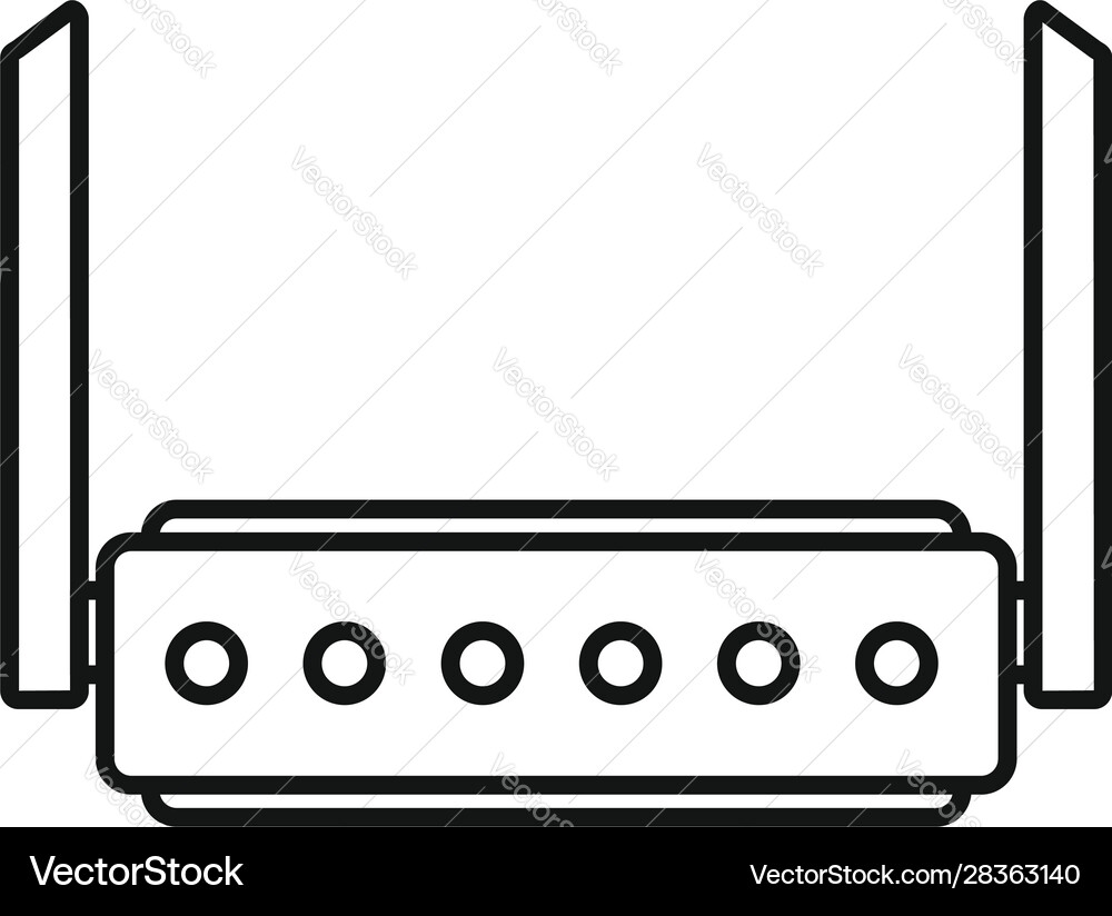 Broadband router icon outline style Royalty Free Vector
