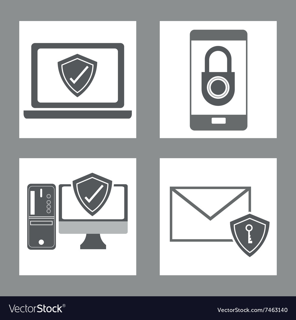 Cyber security design Royalty Free Vector Image