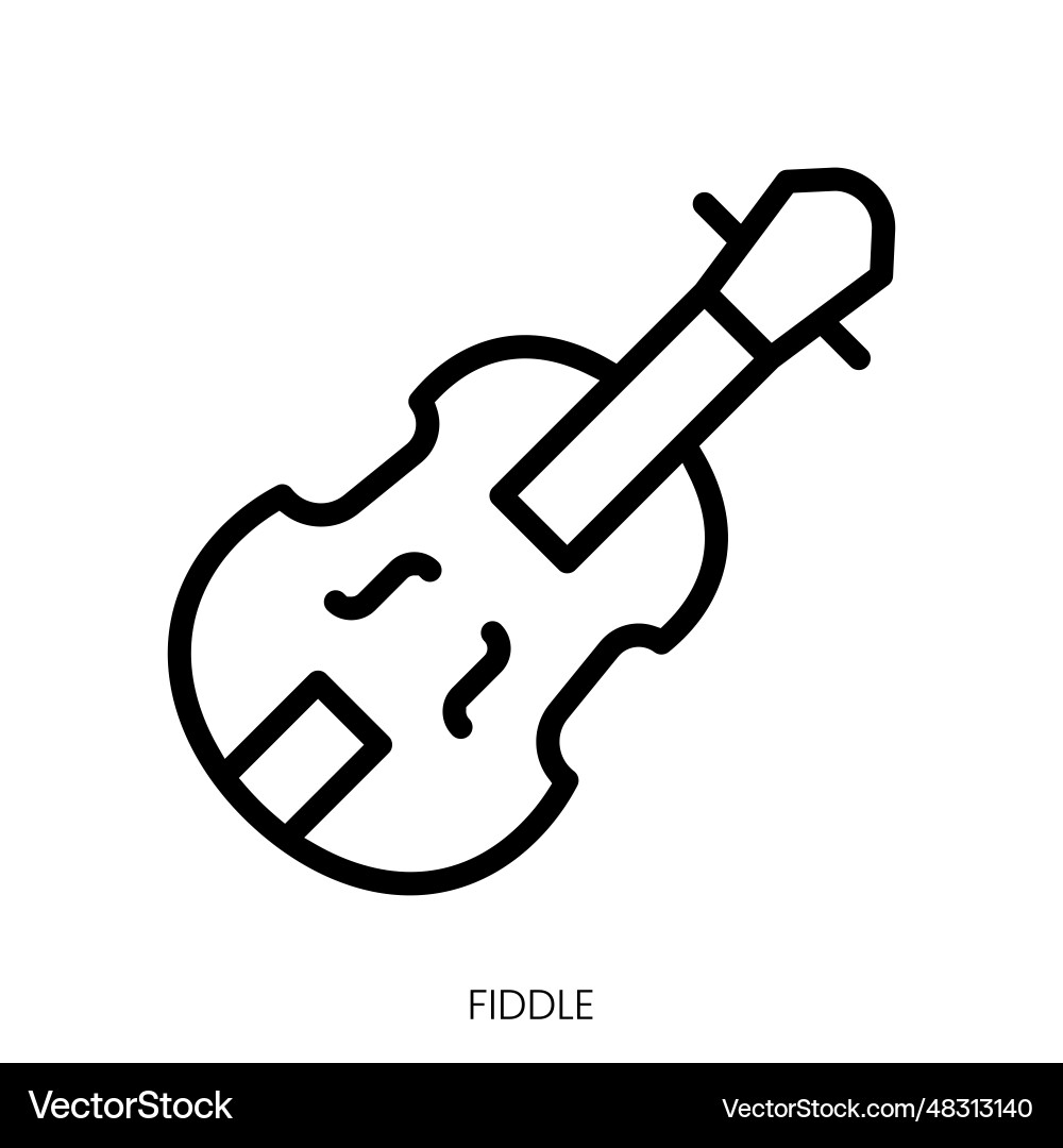 Fiddle icon line art style design isolated on Vector Image