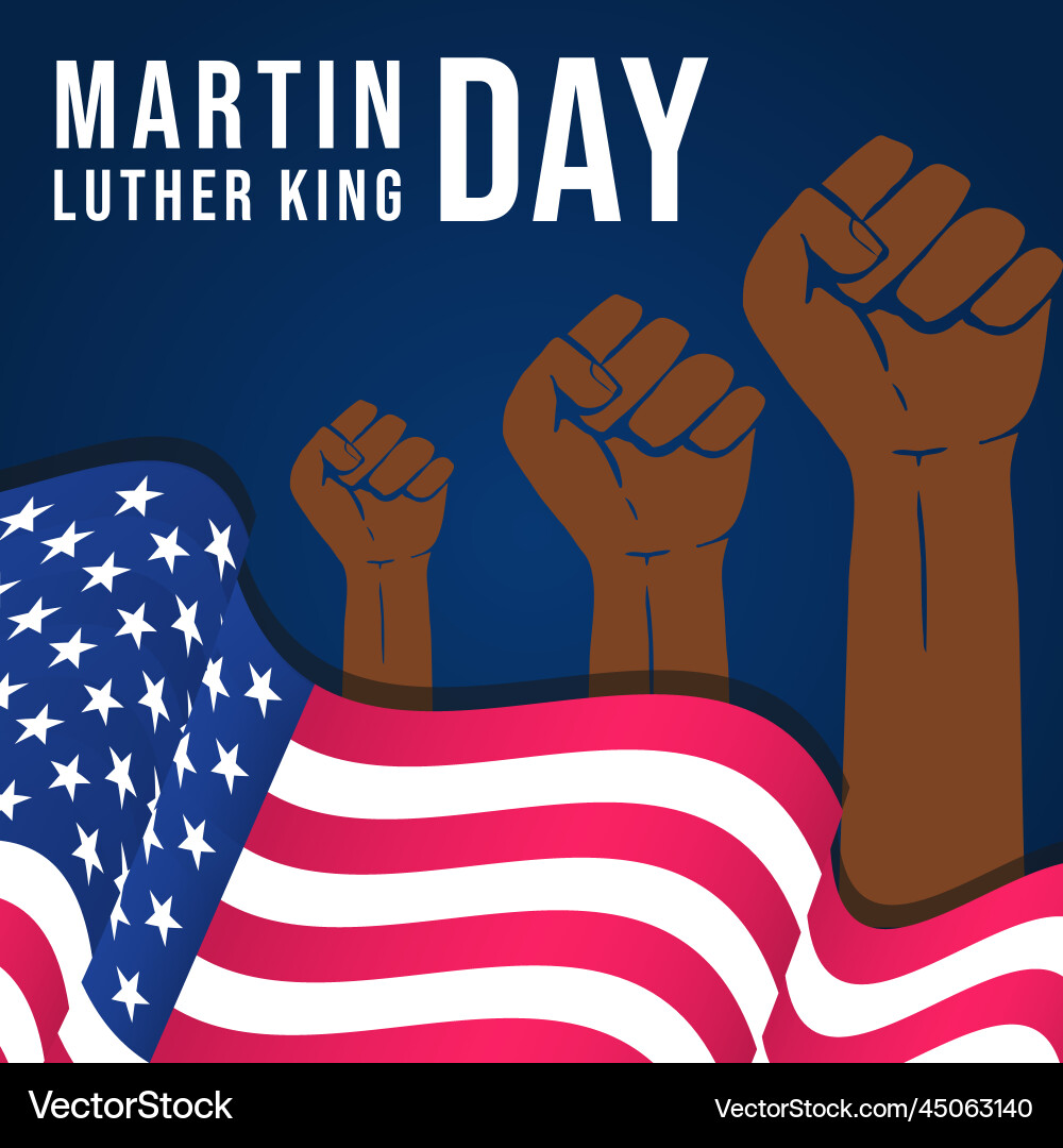 Flat design martin luther king day mlk day Vector Image